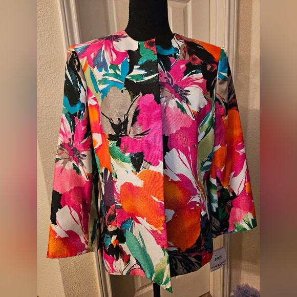 Kasper | Tops | Nwt Floral Blazer | Poshmark